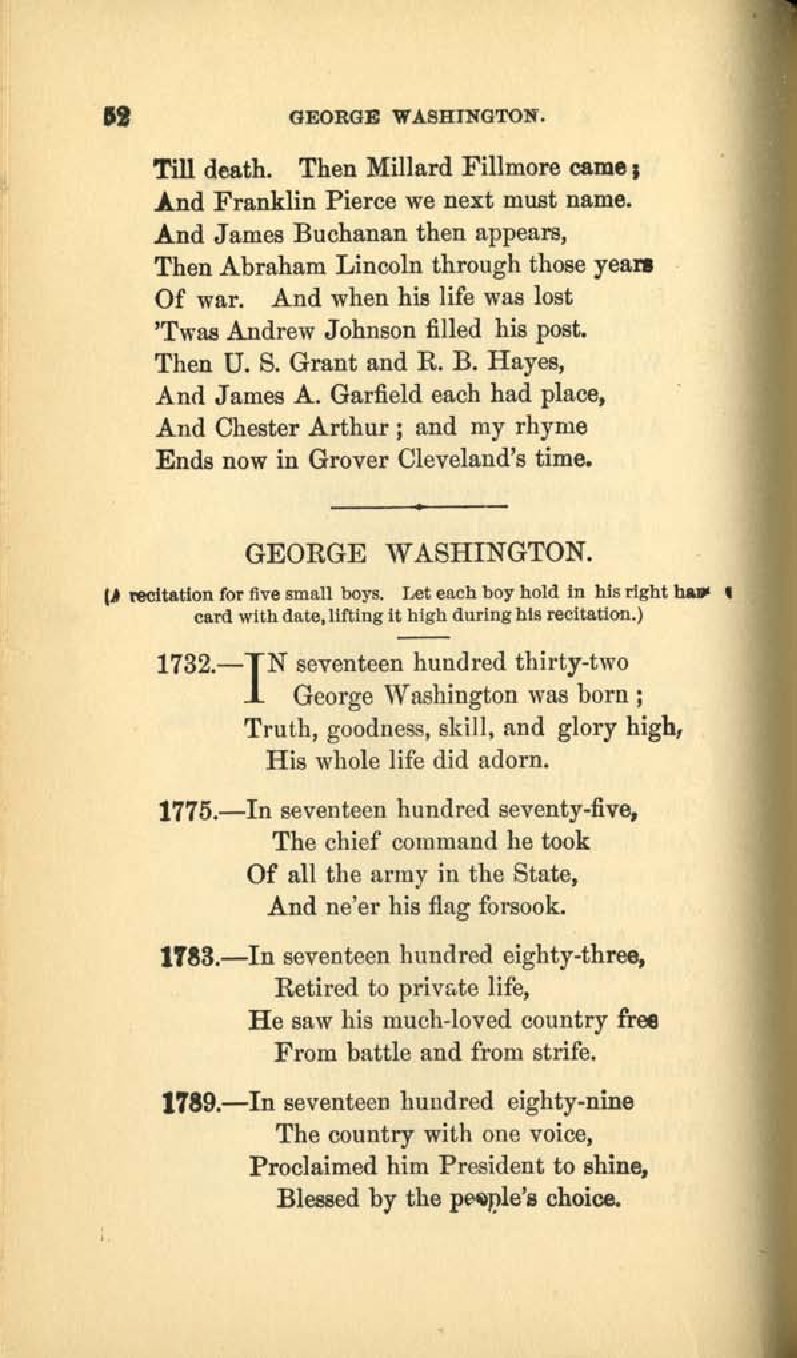 presidents poem 2 | Cotsen Children’s Library